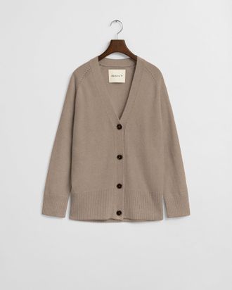 GANT Damen Strickjacke aus Wolle mit Kaschmiranteil (XXXL) TAUPE BEIGE