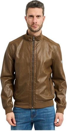 Yes-Zee YES Zee, Homme, Vestes, Brun, Taille: 2XL Veste en Similicuir