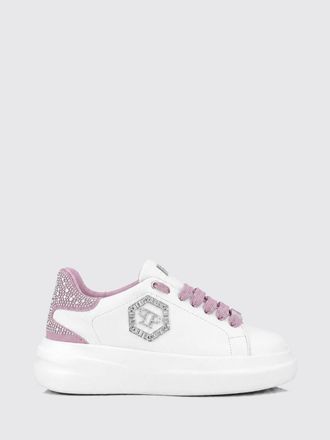 Philipp Plein Chunky-Sneaker aus Leder mit Hexagon-Logo und Strass