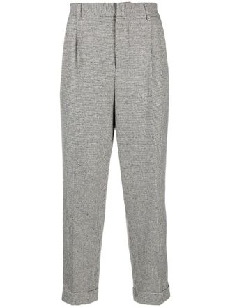 Brunello Cucinelli Hose mit Mikro-Hahnentrittmuster - Grau