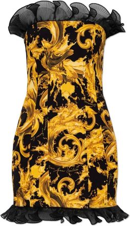 Versace Jeans Couture Femme, Robes, Noir, Taille: 40 FR Robe &agrave; &eacute;paules d&eacute;nud&eacute;es