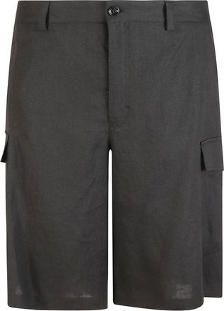 Dolce & Gabbana Homme, Shorts, Noir, Taille: L Linen Cargo Shorts