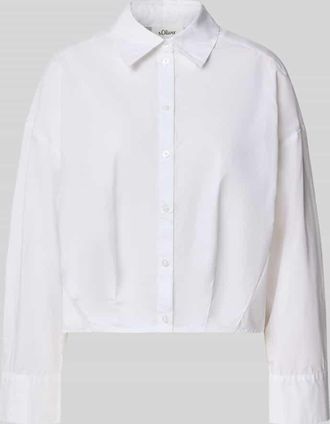 s.Oliver Red Label Cropped Langarmbluse aus reiner Baumwolle - s.Oliver x Heidi Klum