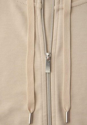 Street One Sweatjacke LTD QR zipper jacket w.gathere