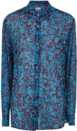 Dries Van Noten Chemises d&eacute;contract&eacute;es - Femme - Blouses et Chemises - Bleu - Taille: 42 FR