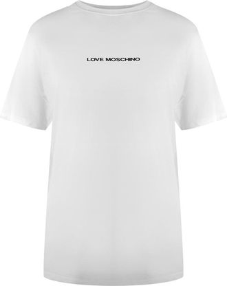Moschino T-shirt Mit Auff&auml;lligem Logo (wei&szlig;)