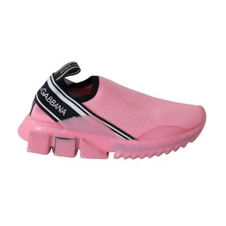Dolce & Gabbana Strick Slip-On Sneaker - - Shoes - Damen - Rosa - 37 EU