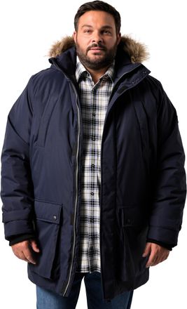 Men Plus Herren gro&szlig;e Gr&ouml;&szlig;en &Uuml;bergr&ouml;&szlig;en Menswear L-8XL Men+ Funktions-Parka, Kapuze mit Webpelz, bis 8 XL Navy blau 7XL 842619130-7XL