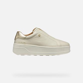 Geox Schuhe Spherica Ecub-2 Dame Off-white/hellgold