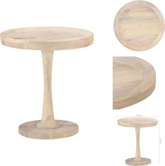 vidaXL Vidaxl - Beistelltisch Ø50x55 cm Mango Massivholz - Holz Beistelltisch - Wohnzimmermöbel - Mangoholz Tisch - Vintage Stil - Couchtisch