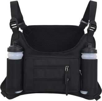 Generic Sac de poitrine - Sac &agrave; dos de randonn&eacute;e pour homme, &eacute;tui ext&eacute;rieur | Sac pour gilet multipoches, sac de poitrine durable avec sangles r&eacute;glables, sac 