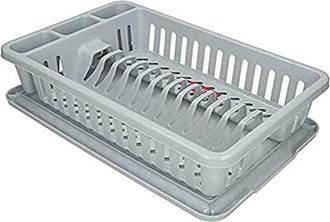 Curver Petit égouttoir en Plastique, avec Plateau, Gris, 26 cm