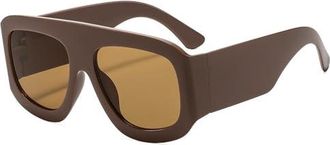 Generic Lunettes De Soleil &Agrave; Monture Large For Hommes, Id&eacute;ales For Les D&eacute;placements Quotidiens Et Vacances For Femmes(Brown)