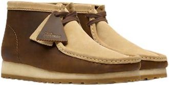 Clarks Wallabee RB Combi Bottes en cuir pour homme Marron cire dabeille, marron, 40 2/3 EU