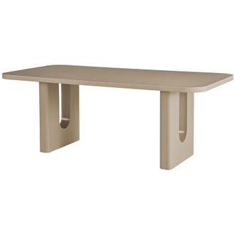 Vente-Unique Table &agrave; manger 8 personnes en MDF - Taupe - NAKONI
