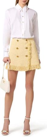 Elisabetta Franchi Femme, Jupes, Jaune, Taille: 36 FR Minijupe en maille