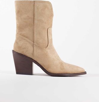 Asos Remone - Santiags &agrave; talon - Taupe-Neutre