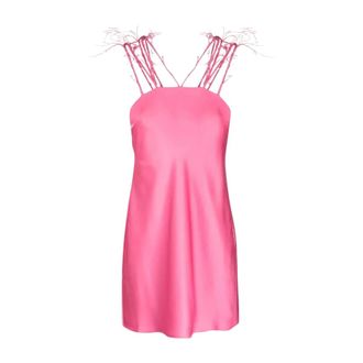 Cult Gaia &Auml;rmelloses Kleid mit Federdetails - - Dresses - Damen - Rosa - M