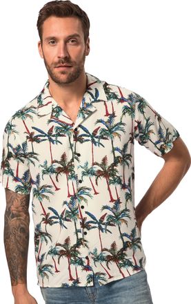 JP1880 Herren, Große Größen, Hemd, Cuba, tropisch, Viskose, 1/2
