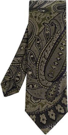 Etro cravate à motif cachemire - Vert