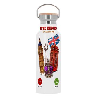 Fabulous Edelstahl Thermosflasche - United Kingdom Is Calling Me London England - 500 ml