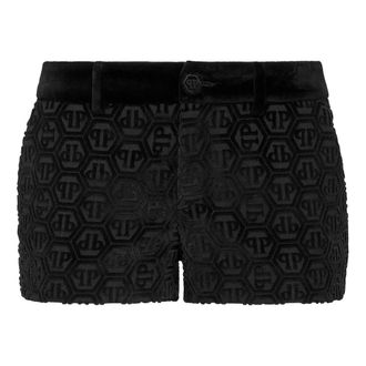 Philipp Plein Femme, Shorts, Noir, Taille: 38 FR Monogram Shorts