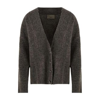 Akep Andrea Cardigan - - Knitwear - Damen - Grau - S