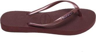 Havaianas Slim Logo Metallic - - Shoes - Damen - Rot - 35 EU
