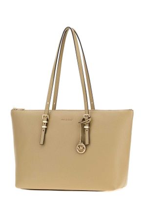 Michael Kors Womens Sand Leather Large Quinn Handbag Khaki Borse A Mano Bag