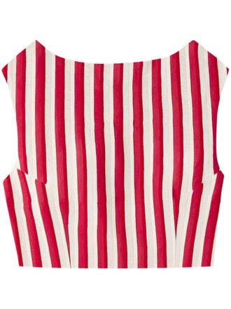 D'Estrëe Paris haut crop Richard à rayures - Rouge