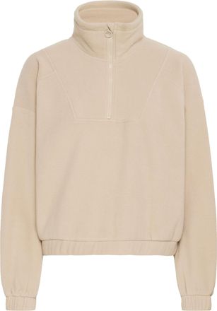 North Bend NBConza Fleecepullover atmungsaktiv modischer Troyer-Pullover mit Stehkragen, Größe:40, Farbe:Simply Taupe (1136)