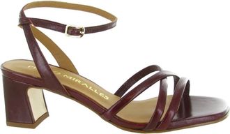Pedro Miralles Femme, Chaussures, Rouge, Taille: 36 EU Sandal FLO 03 Monogram Denim