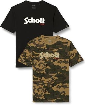 Schott NYC Homme Tspklogo T-Shirt, Multicolore, 3XL EU