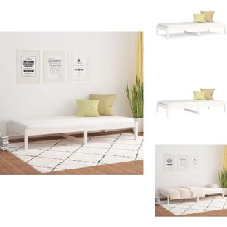 vidaXL Tagesbett ohne Matratze Wei&szlig; 90x200 cm Massivholz Kiefer - Tagesbett - Bettsofa - Schlafcouch - G&auml;stebett - Kiefernholz