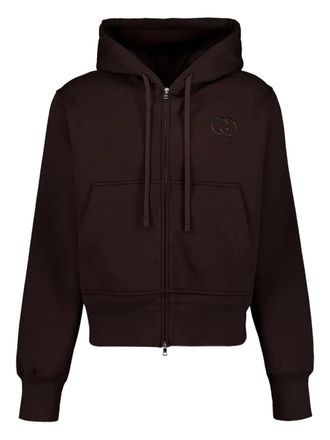 Gucci Hoodie mit Rei&szlig;verschluss - Braun