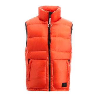 La Martina Orangefarbene Weste mit Frontlogo - - Jackets - Herren - Orange - L
