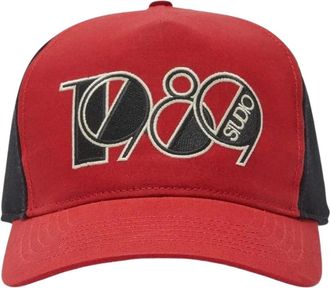 1989 STUDIO 1989 Studio, Homme, Accessoires, Rouge, Taille: ONE Size Casquette de baseball avec logo brod&eacute;