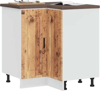 vidaXL Küchen-Eckunterschrank Porto Altholz-Optik Holzwerkstoff - Vidaxl