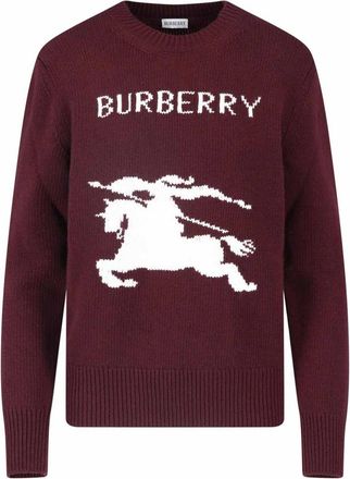 Burberry Pull Col Rond - Rouge