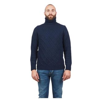 AT.P. CO Blauer Zopfstrickpullover f&uuml;r M&auml;nner - - Knitwear - Herren - Blau - L