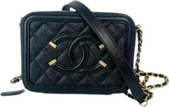 Chanel Pre-owned Filigree Vanity Case - Femme - Pre-owned - Noir - Taille: ONE Size