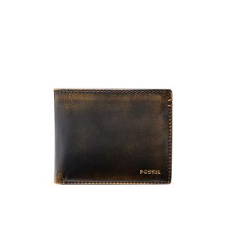 Fossil Portemonnaie pour homme Wade, cuir Bifold noir 11.43 cm L x 1.9 cm W x 8.89 cm H ML3882001