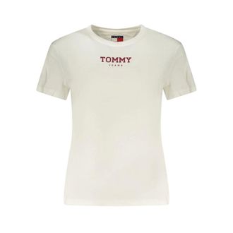Tommy Hilfiger Femme, Tops, Blanc, Taille: 44 FR Logo T-Shirt