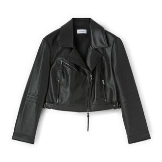 Motivi Bikerjacke mit asymmetrischem Rei&szlig;verschluss - - Jackets - Damen - Schwarzk - L