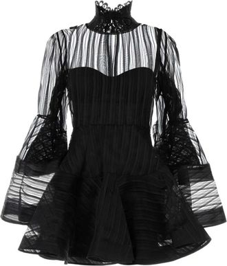 Zimmermann Valiant Lantern Mini Dress - - Dresses - Damen - Schwarzk - S
