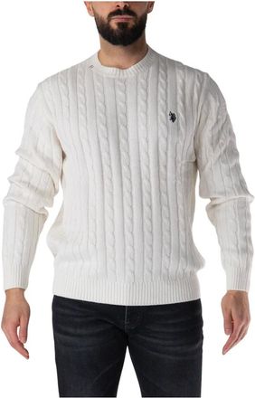 U.S.Polo Association U.s. Polo Assn., Herren, Strickwaren, Wei&szlig;, LGr&ouml;&szlig;e