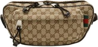 Gucci Pre-owned Sac bandouli&egrave;re en toile GG - Homme - Pre-owned - Brun - Taille: ONE Size