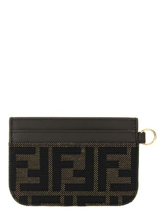 Fendi FF Zucca Jacquard Card Case - Brown