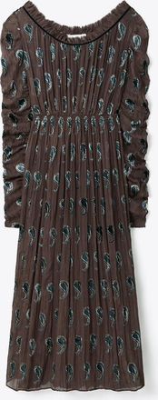 Tory Burch Damen Ruched Velvet Dress