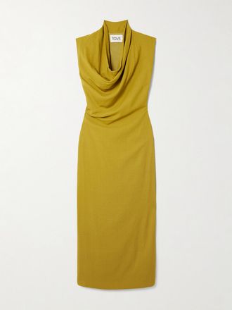 Tove Babette Maxikleid Aus Crêpe Mit Falten - Grün